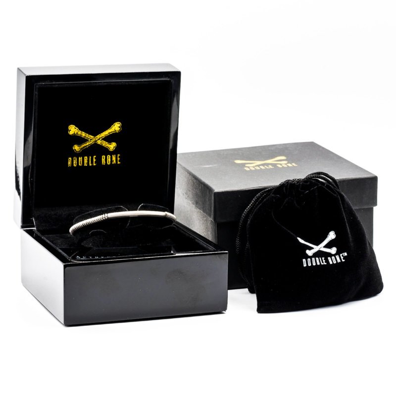 White Gold TAG beads bracelet (Unisex) – Double Bone Official